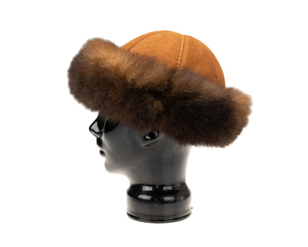Classic Natural Fur Hat | Camel Crown - The Hattery